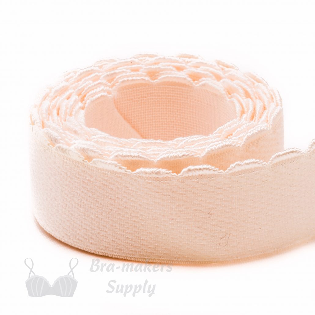 Scalloped Edge Plush Back Band Elastic-Bulk Rolls - Bra-Makers Supply