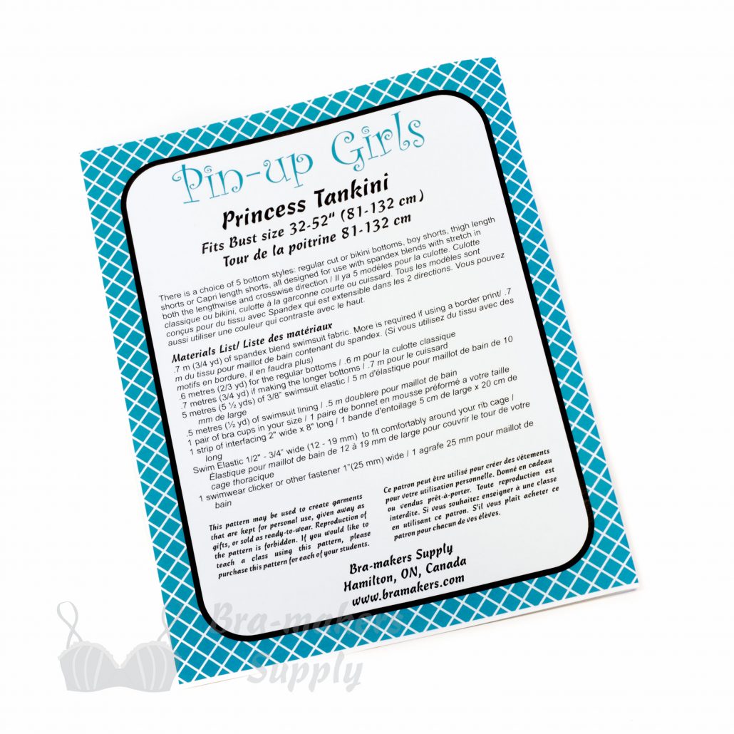 Princess Tankini Pattern - Bra-Makers Supply