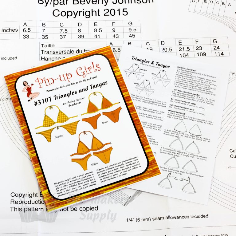 Triangles Tangas Bikini Patterns - Bra-Makers Supply