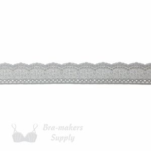 Half Inch Off-White Floral Stretch Edging - Bra-Makers Supply