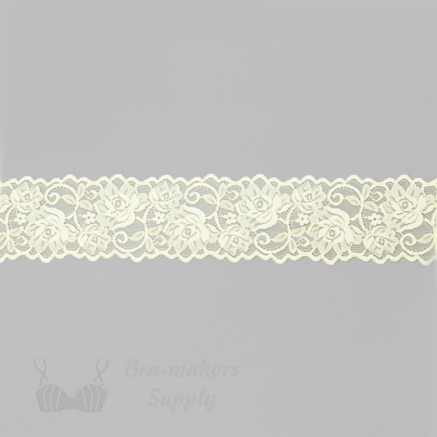 Two Inch Aqua Floral Stretch Lace - Bra-Makers Supply