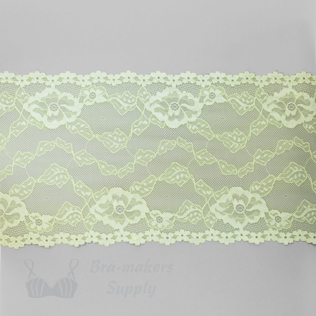 Half Inch Off-White Floral Stretch Edging - Bra-Makers Supply