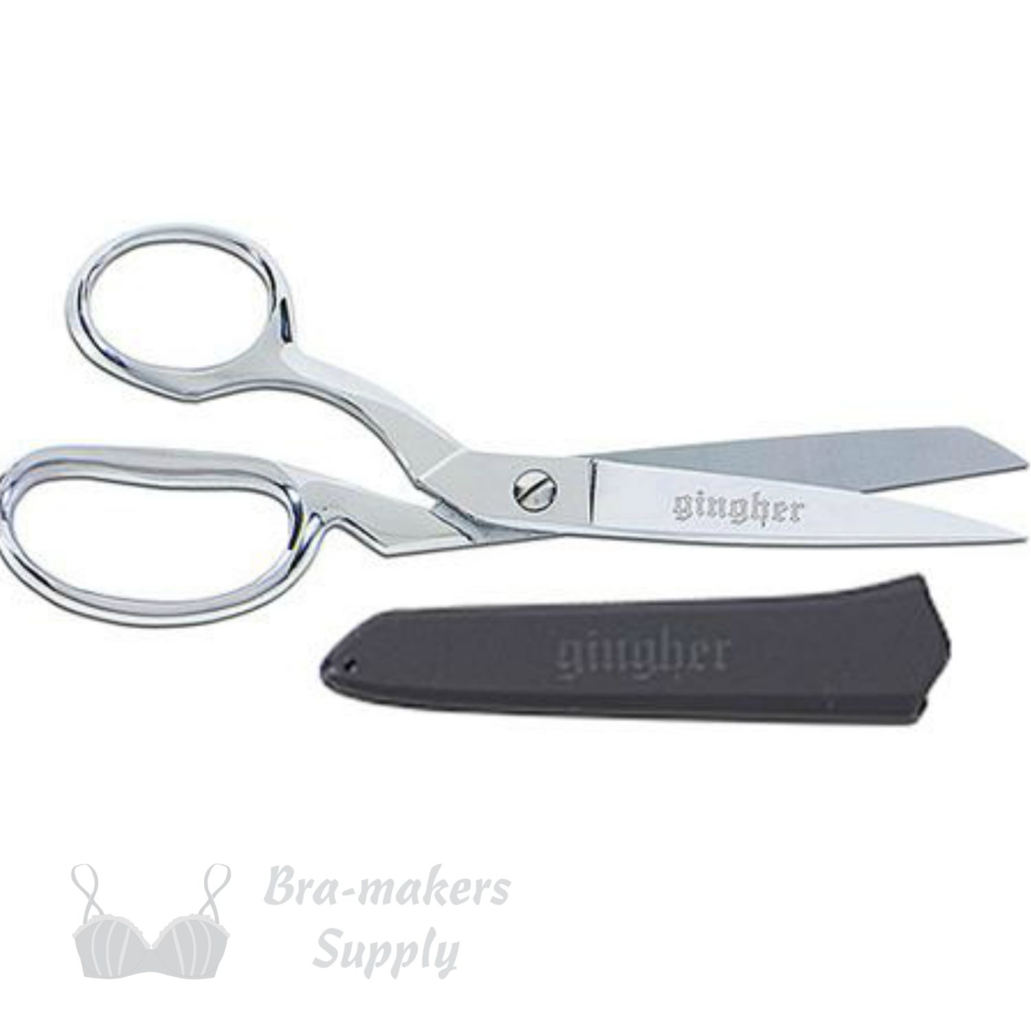 Gingher 8-inch Left-Handed Knife Edge Chrome Bent Scissors/Dressmaker's Shears