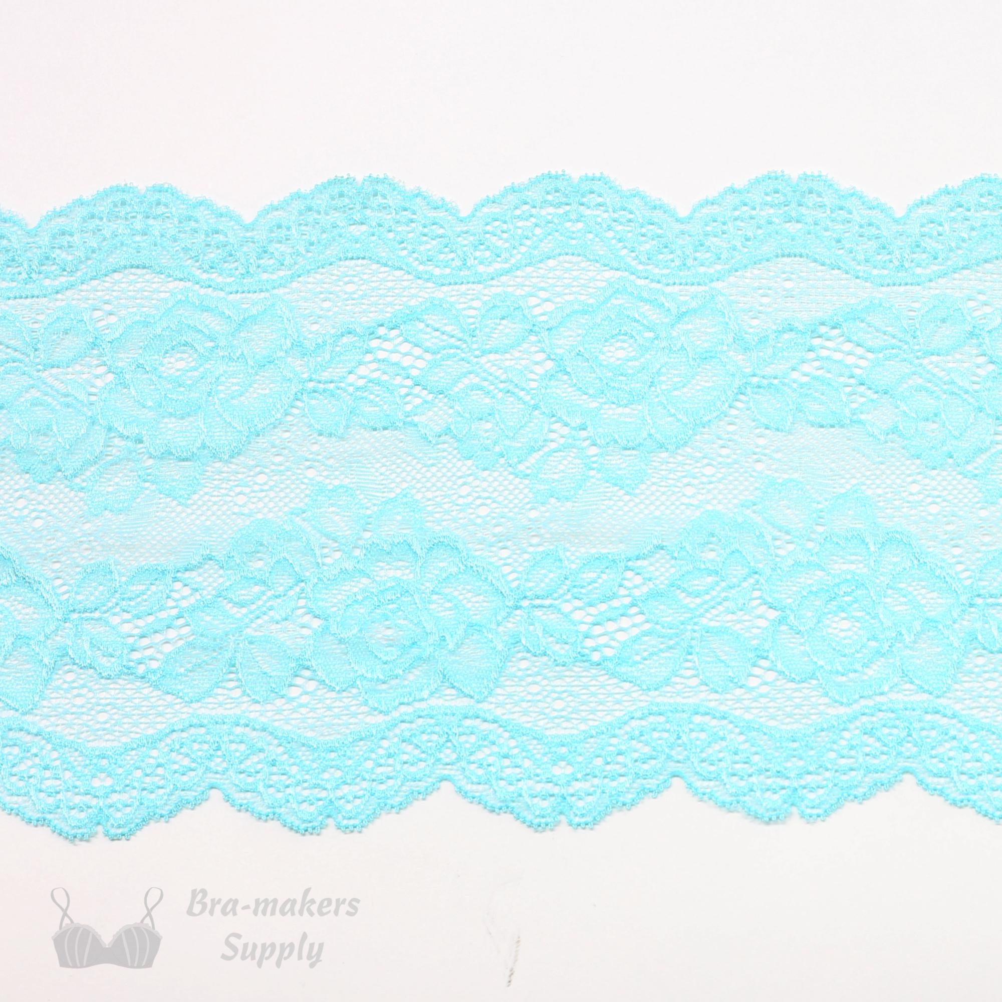 Six Inch Light Lilac Floral Stretch Lace - Bra-makers Supply