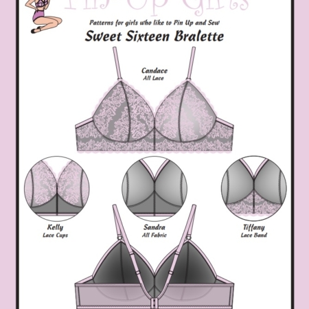 Amethyst Lace Bra Pattern - a foam-lined all lace bra pattern from Bra ...