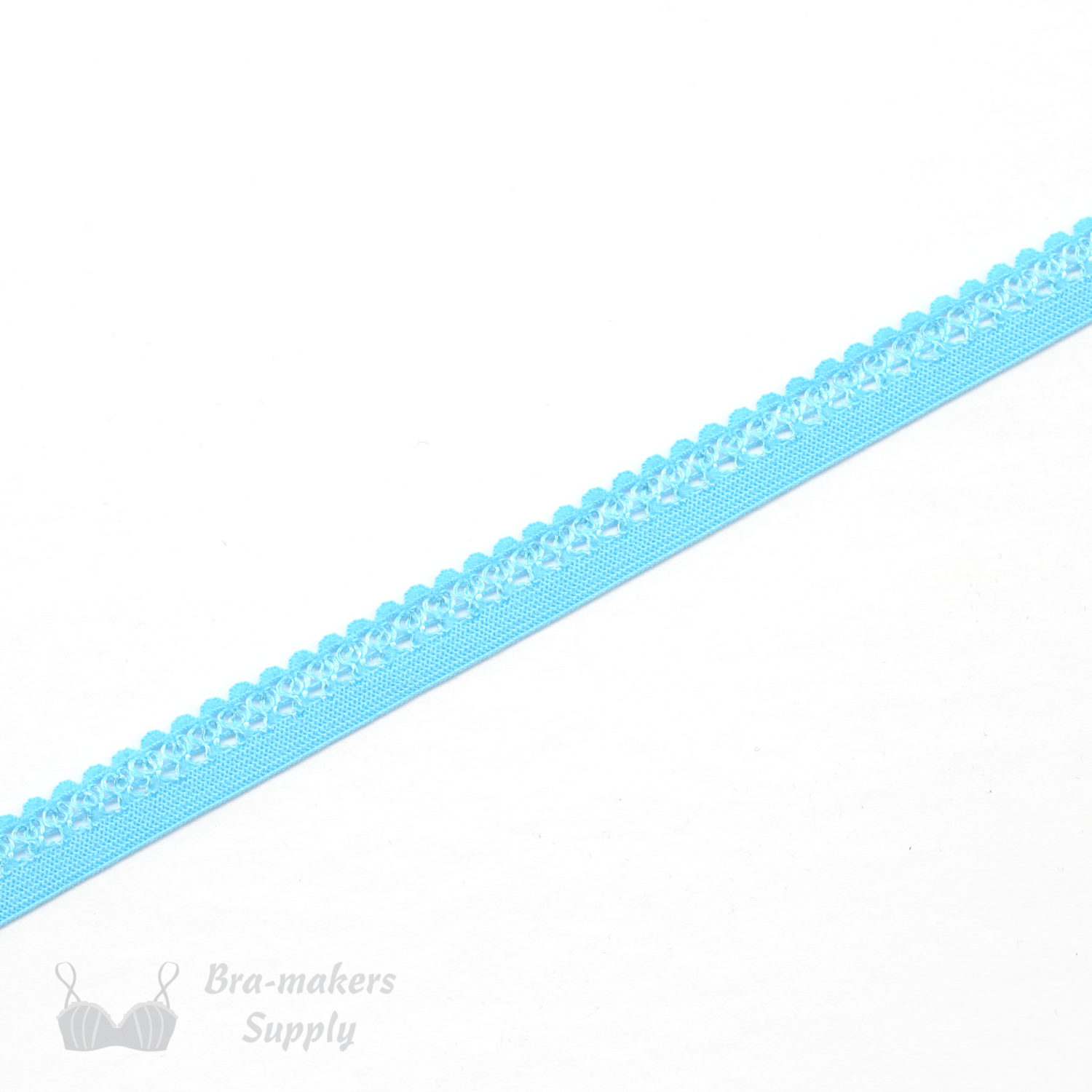 Turquoise Stretch Scalloped Elastic Trim - Bra-Makers Supply
