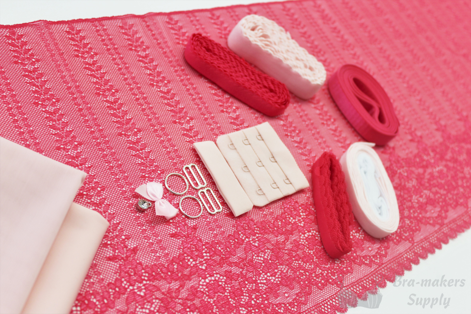 Holiday Sparkle Pink Tulle Bra Trio - Bra-Makers Supply