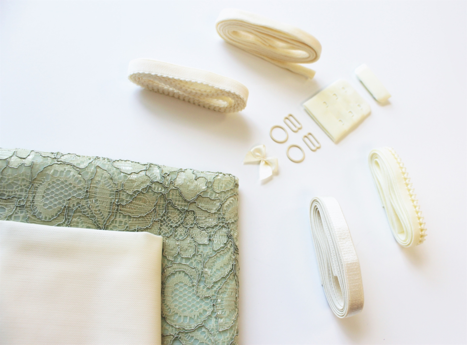 Stunningly Sheer Bra Trio In Willow by Bra-makers Supply